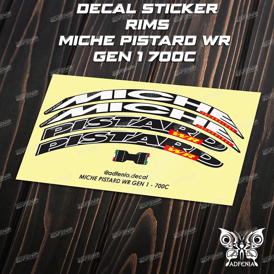 Miche Pistart WR Gen 1 Fixie Fixed Gear Track Bike Decal Sticker 700c ...