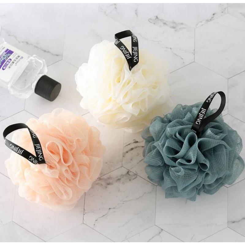 Color Bath Shower Sponge Loofahs Mesh Pouf Shower Ball Mesh Bath Shower ...