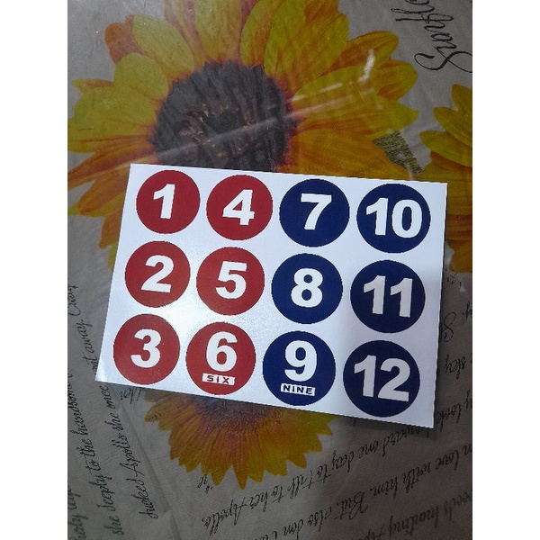 STICKER NUMBERS NG PITSA/PICHA 1-12 ONLY!! | Shopee Philippines