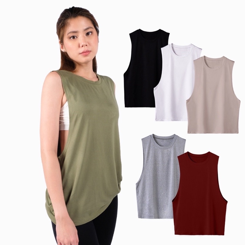Muscle Tee Sando For Women Activewear Set Loose Oversized Tees ...