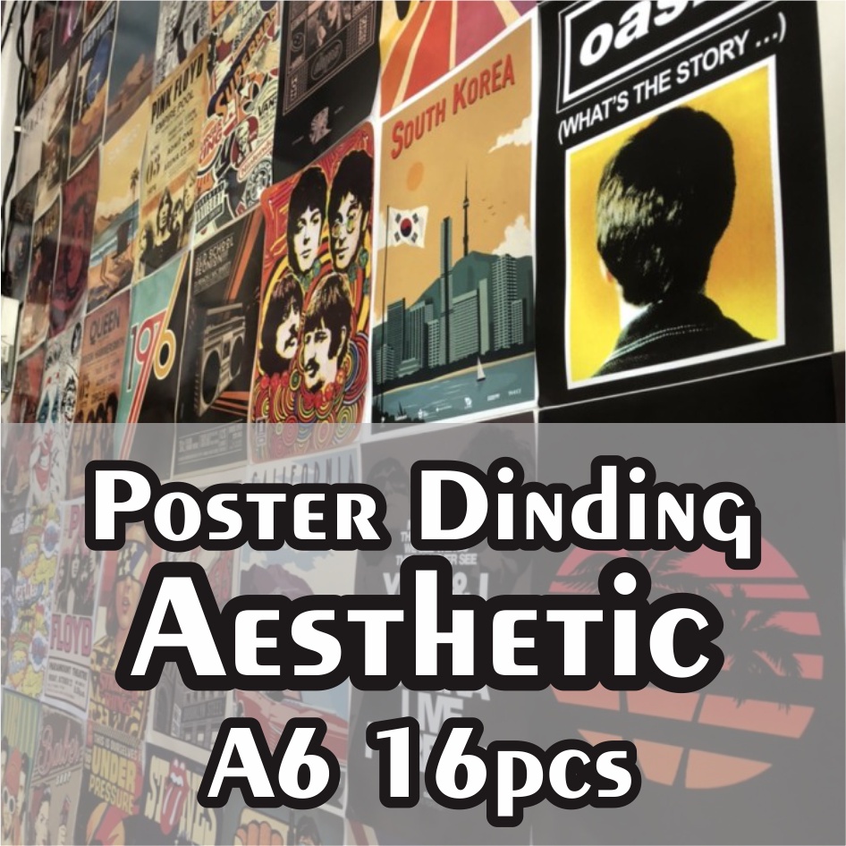 Aesthetic Wall Poster A6 16pcs Poster Band Poster Room Poster Anime ...