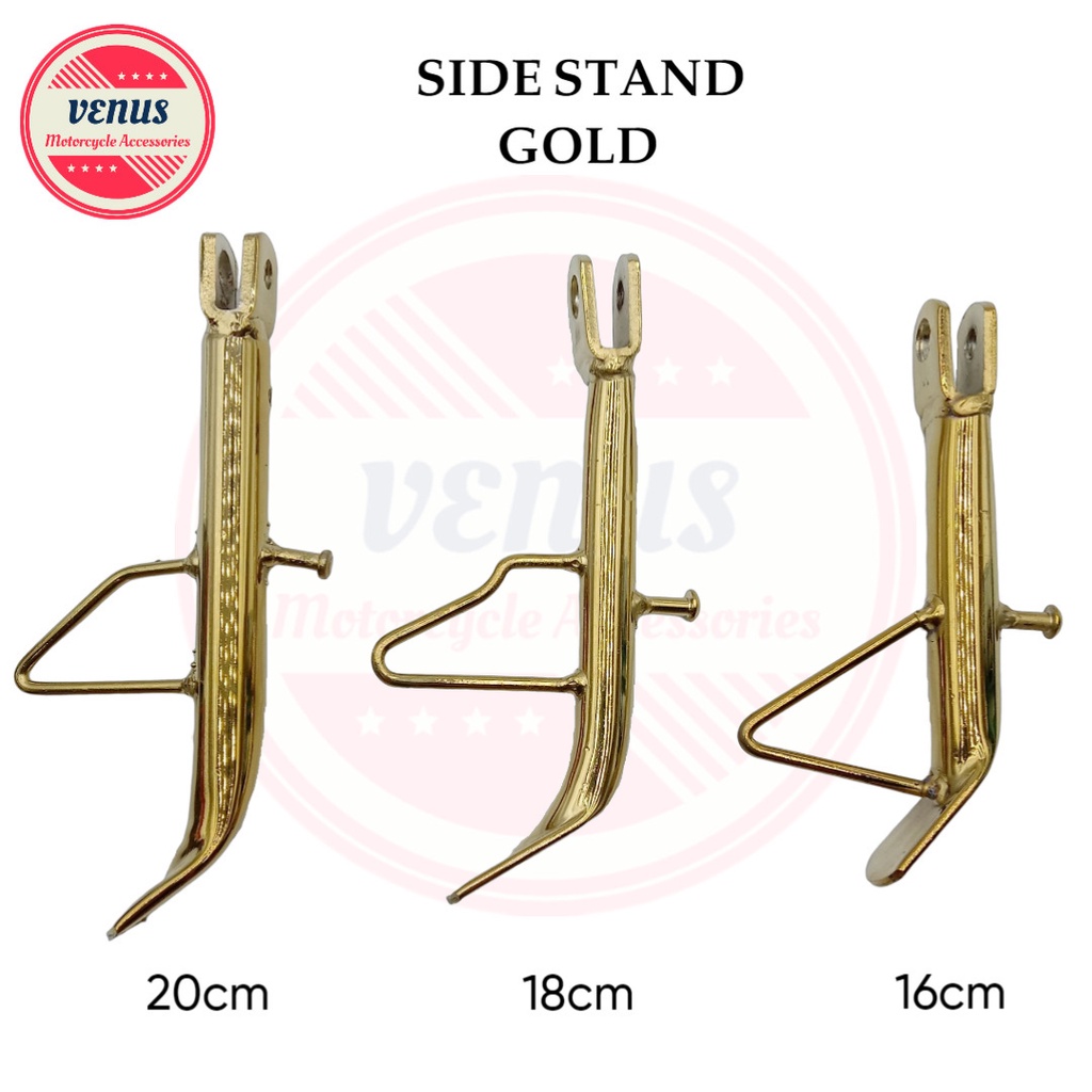 Venus Motorcycle Universal Side Stand Gold 16cm/18cm/20cm | Shopee ...