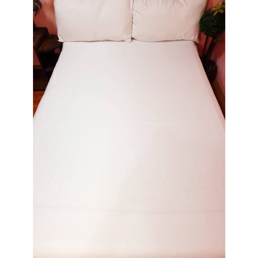 Fully Garterize Plain White 100% Premium Canadian Cotton Bedsheets With ...