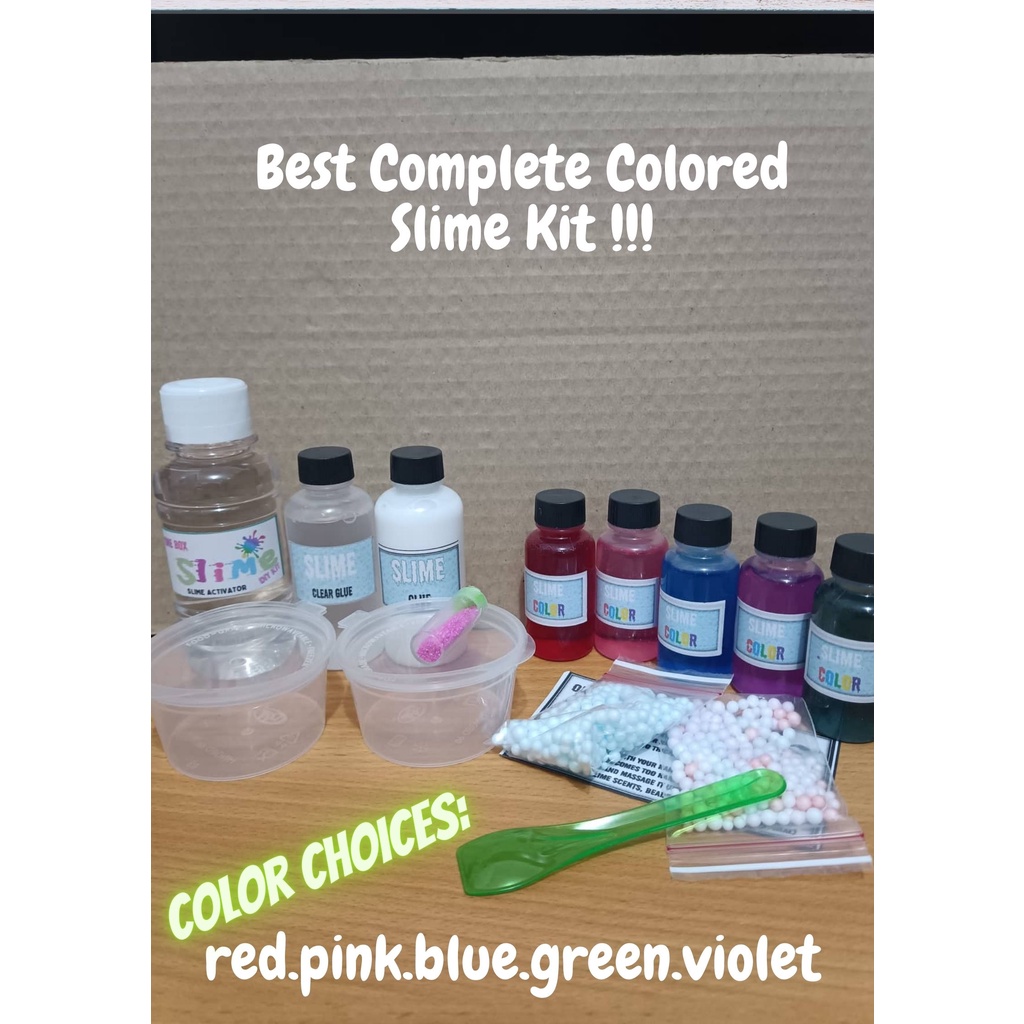 Best Complete Colored Slime Kit | Shopee Philippines