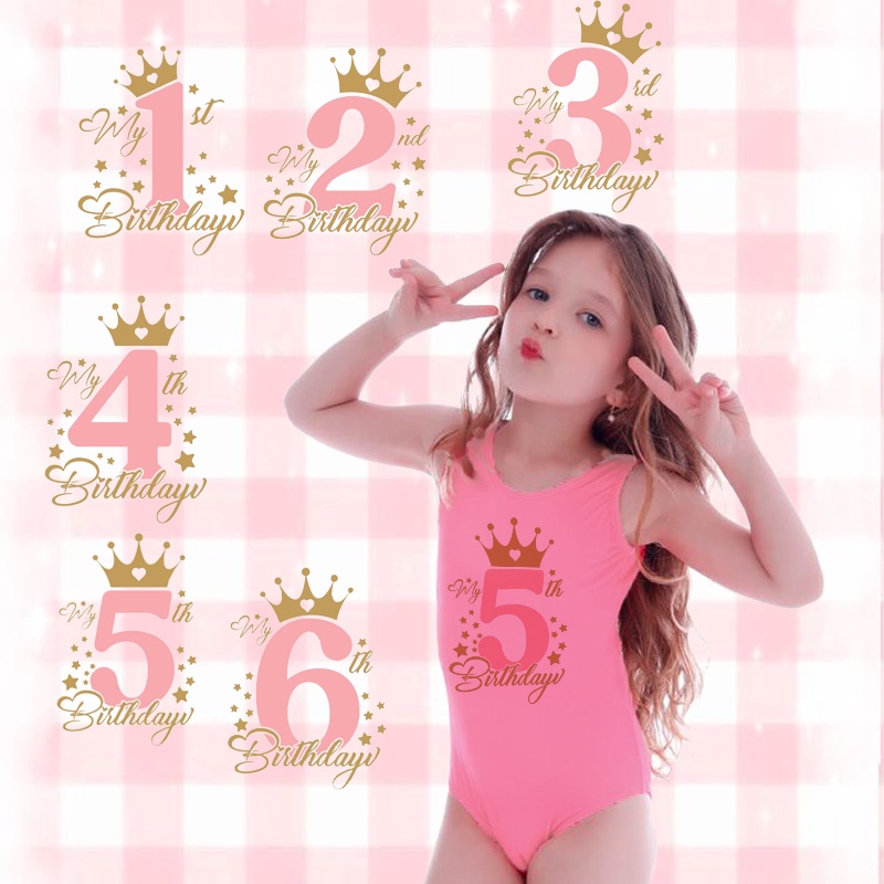 My 1st Birthday 1-6 Baby Kids Swimsuit Girls Birthday Theme Party Wear ...