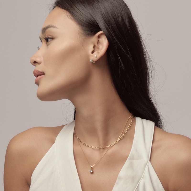 Callie 14k Gold Plated Dianne Solitaire Necklace Shop Callie | Shopee ...