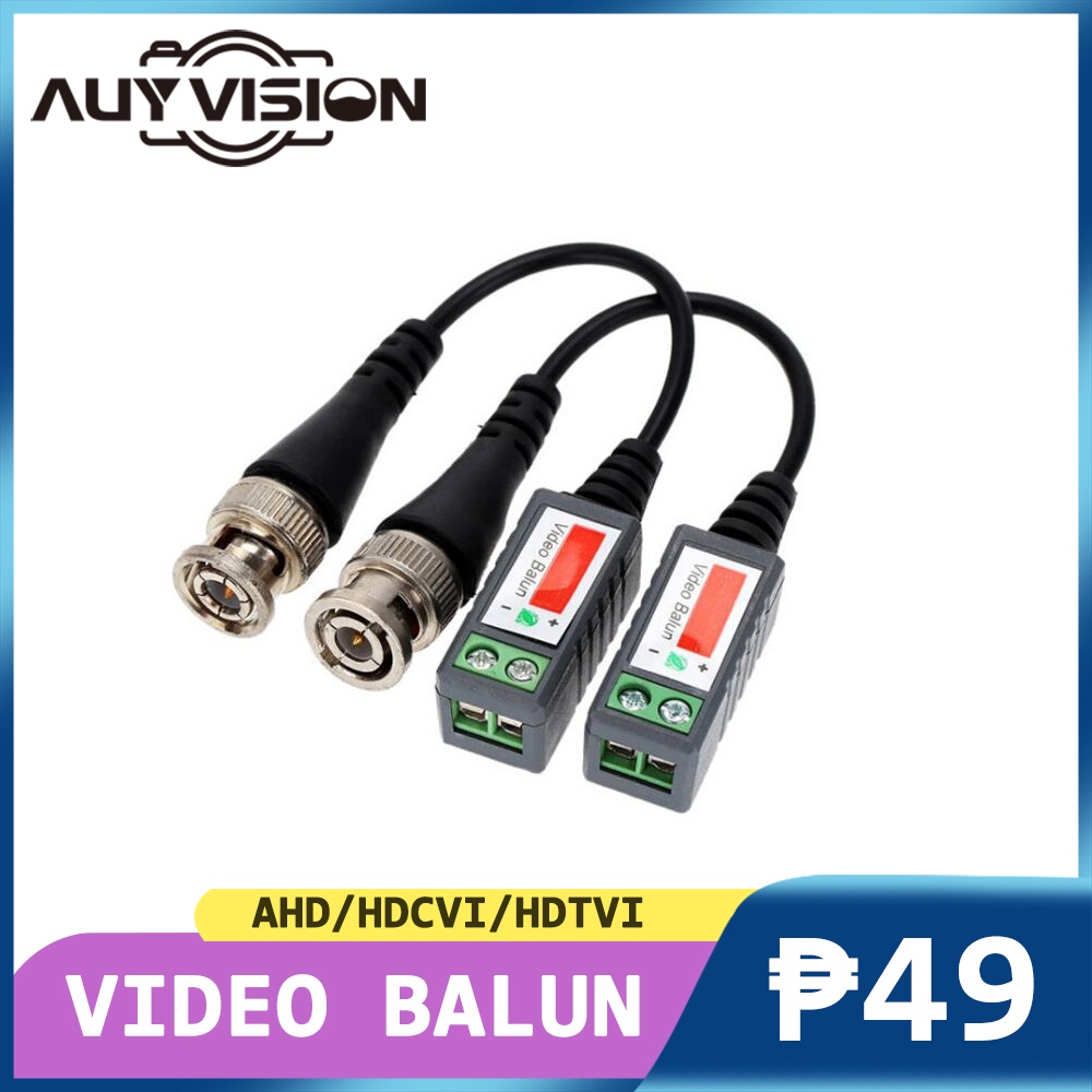 1 pair 1080P AHD/HD-CVI/TVI/CVBS HD Video Balun Transmitter Cat5 Cat6 ...