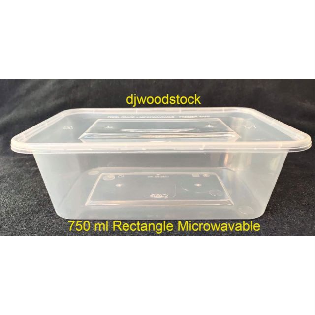 750 ml Rectangle Microwavable, 5pcs per pack | Shopee Philippines
