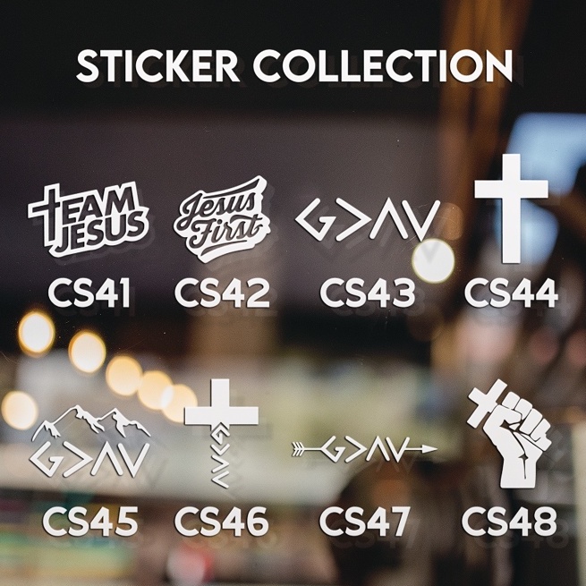 Christian Decal Stickers Design Custom Waterproof (COD) Set F | Shopee ...