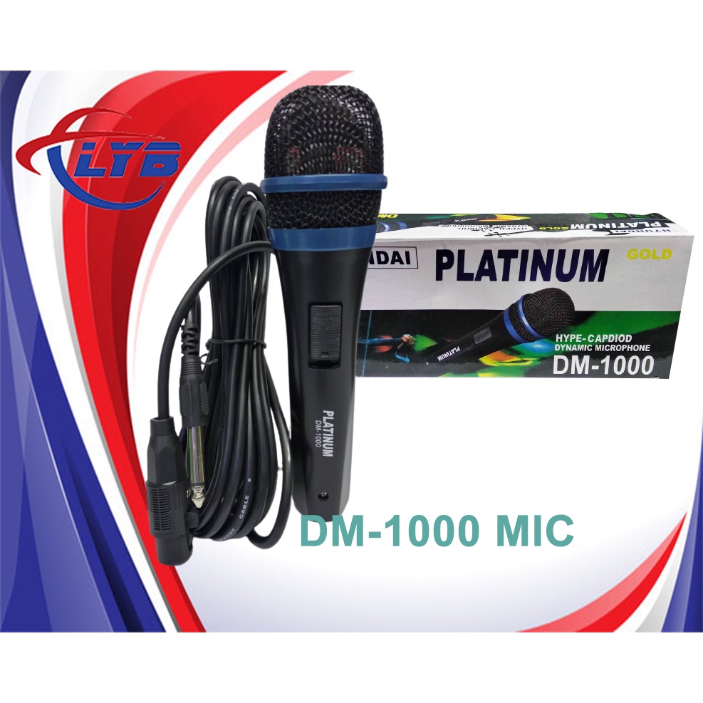 Hyundai Platinum DM-1000 Hype-Capdiod Dynamic Microphone black | Shopee ...