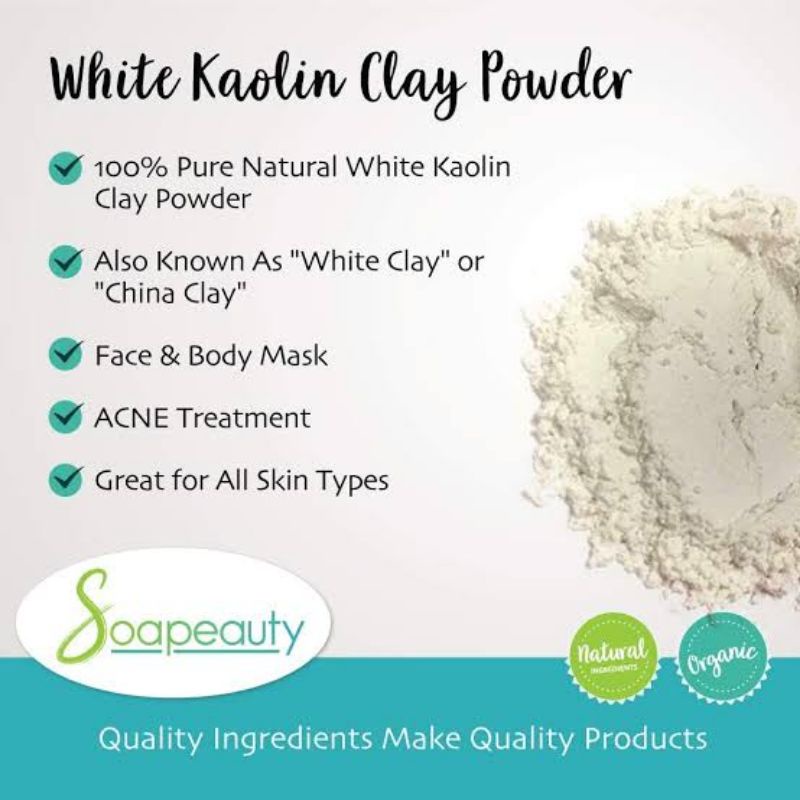 KAOLIN CLAY Powder1 KG raw material cosmetic | Shopee Philippines