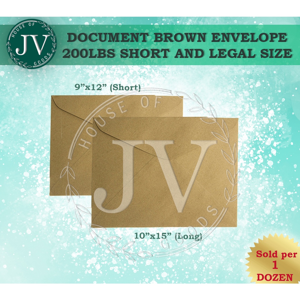 12pcs 𝗗𝗼𝗰𝘂𝗺𝗲𝗻𝘁 Brown Envelope 200lbs | Shopee Philippines