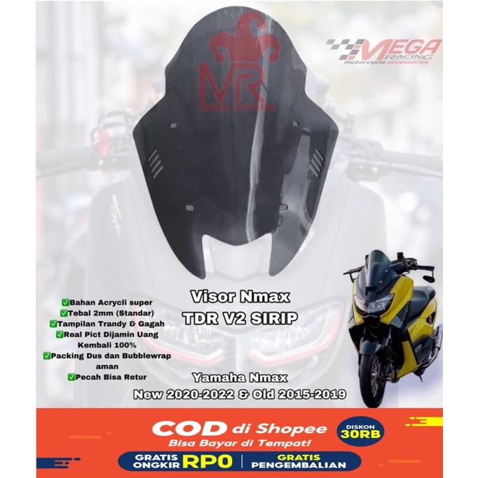 NMAX MODEL VISOR V2 FINTDR - READY NMAX OLD 2015-2019 & NMAX NEW 2020 ...