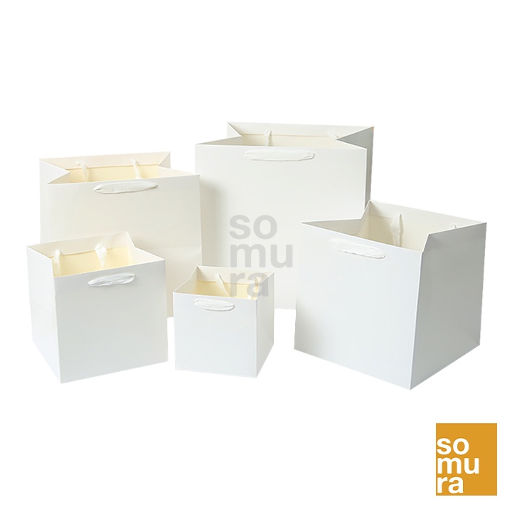 Simple Square Gift Shopping Bag Square Brown/Black Cake Box Takeaway ...