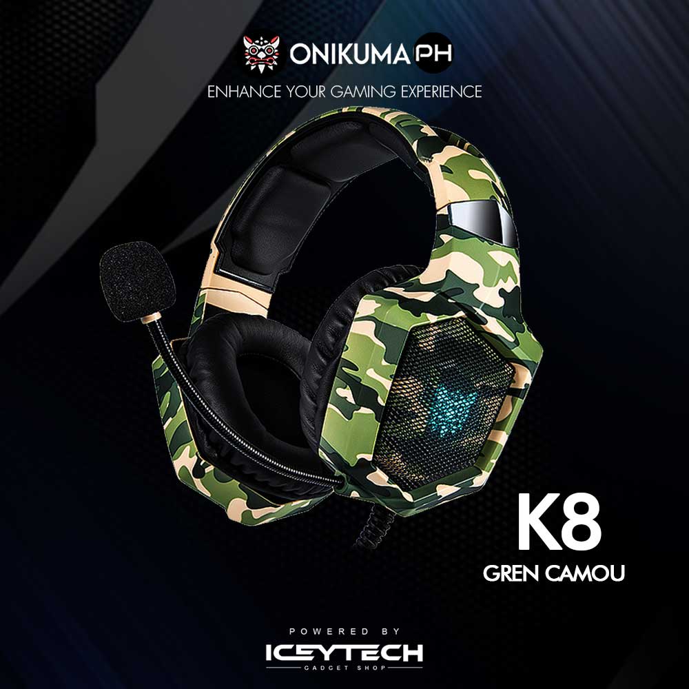 ONIKUMA K8 Gaming Headset with RGB Led for PC/PS4/PS5/LAPTOP/SWITCH ...