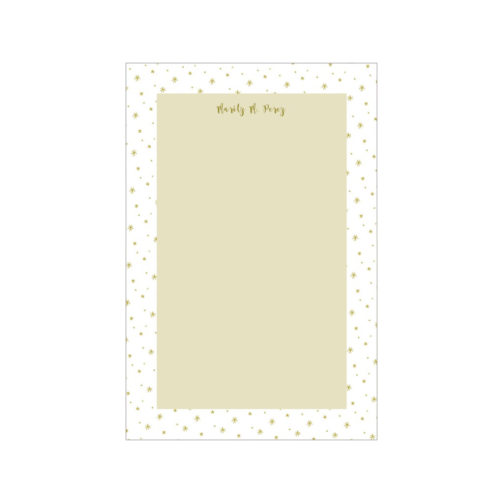 Personalized Notepads - Gold Stars | Shopee Philippines