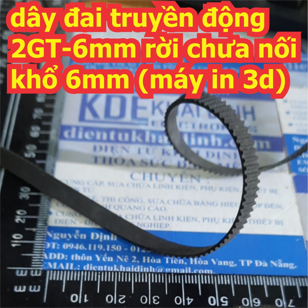 1 meter of removable 2GT-6mm drive belt without connecting 6mm size (3d ...