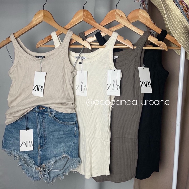 ZR Basic Ribbed Halter Top (Authentic Over/runs) | Shopee Philippines