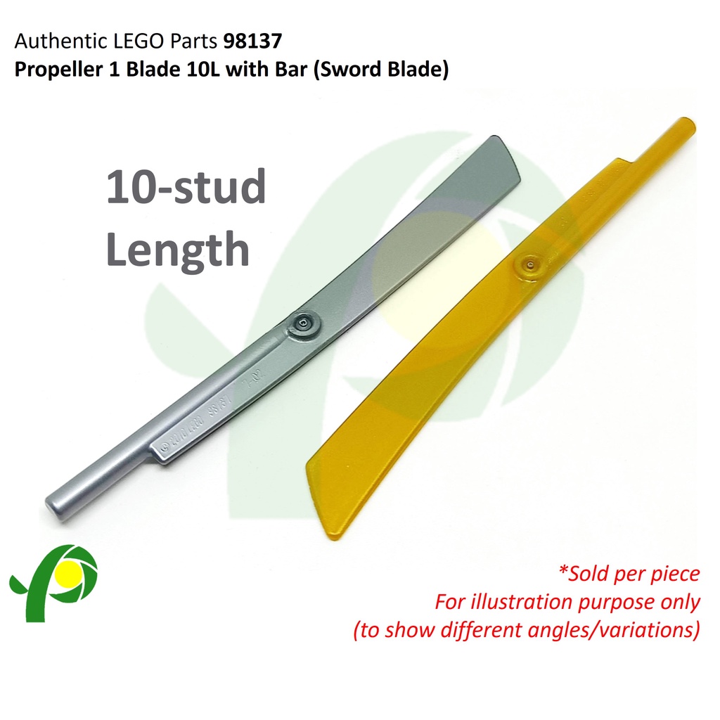 LEGO Parts 98137 Propeller 1 Blade 10L with Bar (Sword Blade) | Shopee ...