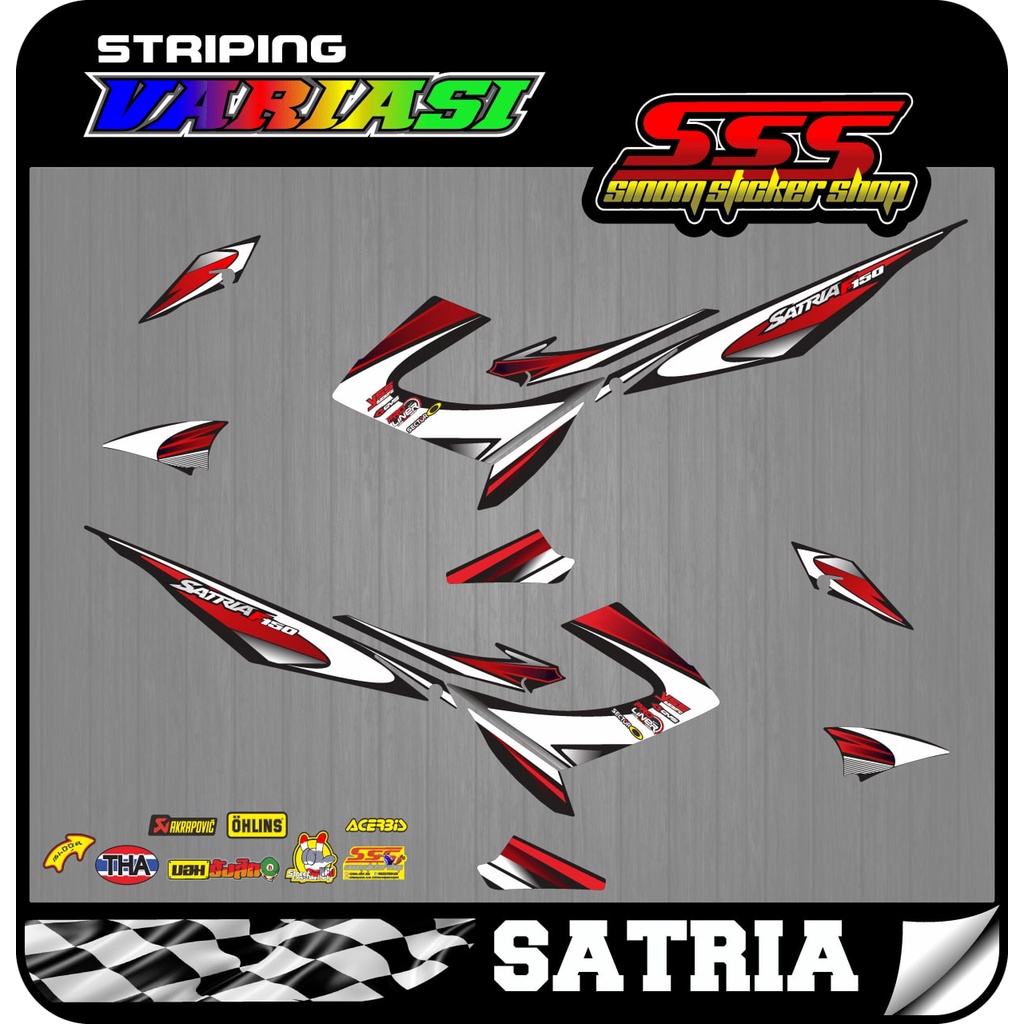 Satria Facelift Striping Decal Road Race Motif 01 | Shopee Philippines