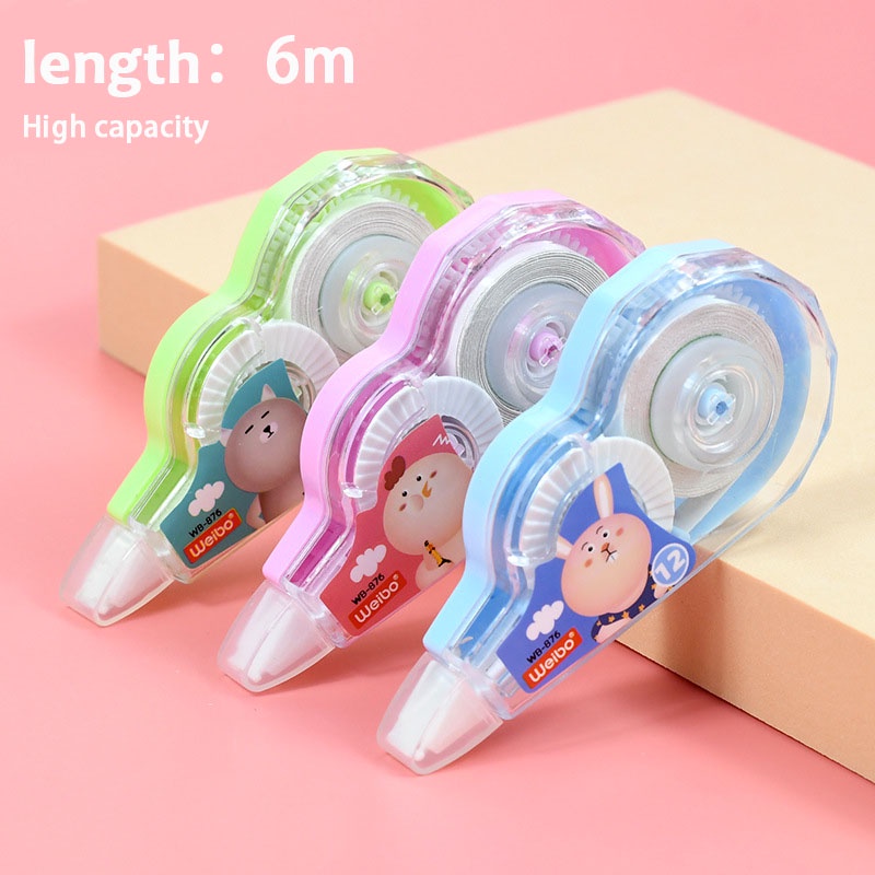 Korean Cartoon Cute Correction Tool Correction Tape School Supplies（3m ...