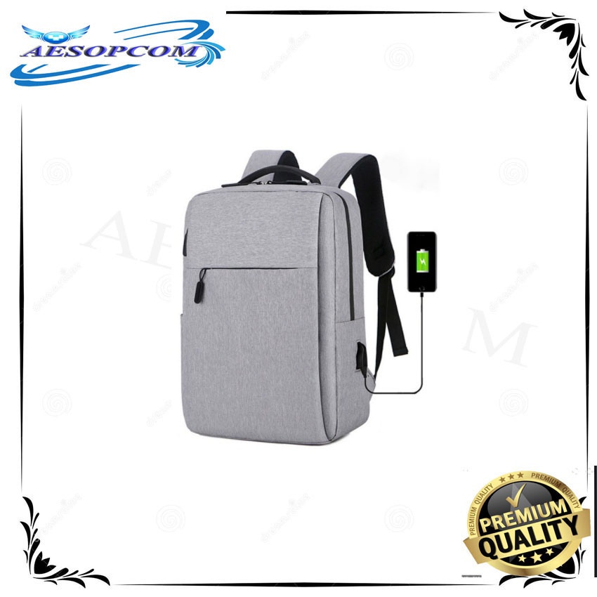 (gray)laptop packbag backpack 16 inch bag | Shopee Philippines