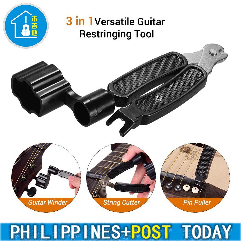 3 in 1 Versatile Guitar Winder String Cutter Pin Puller for Classic ...