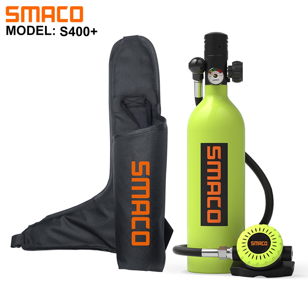 SMACO Scuba Tank Diving Gear for Diver Mini Scuba Tank Oxygen Cylinder with 15-20 Min Diving ...