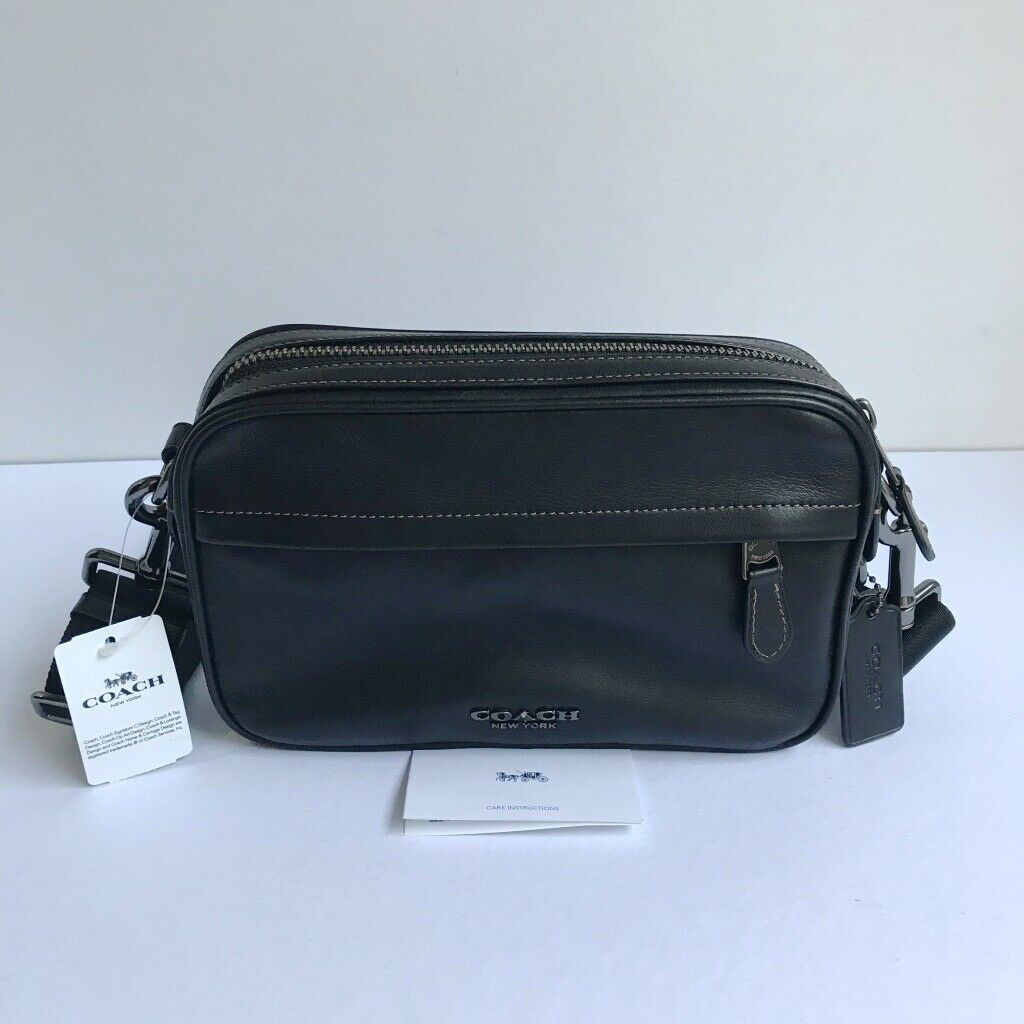BNEW AUTHENTIC Coach Men's Bag F39946 QB/BK Graham Crossbody in Black ...