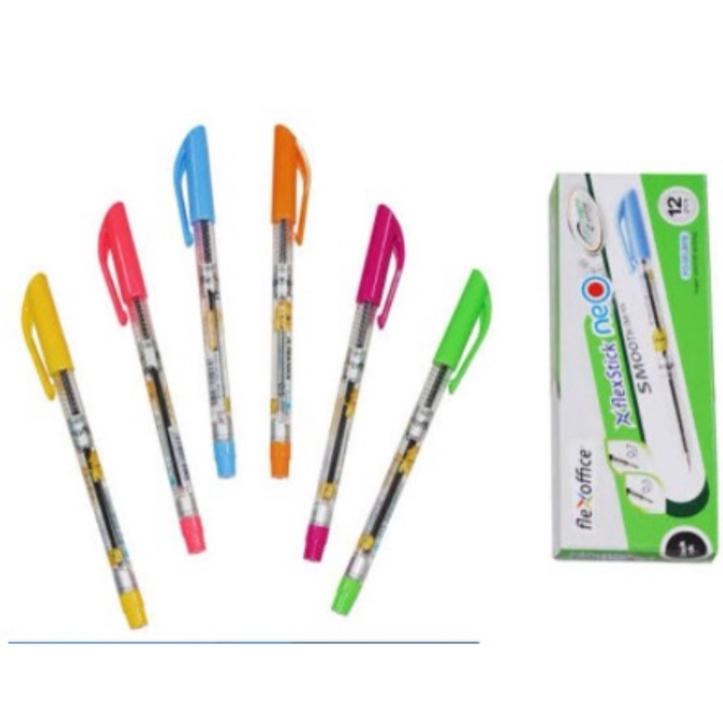 Flex stick neo color black link / Flex stock ballpen sold 1box /12pcs ...