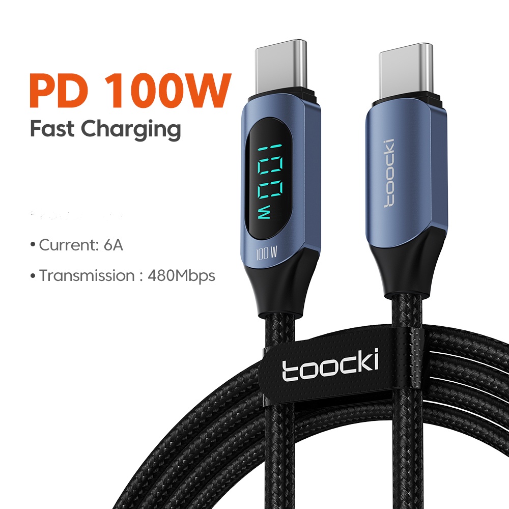 PD 100W 5A Fast Charge Data Cable Wire PD USB Type C to Type C PD Cable ...