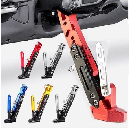 Motorcycle Adjustable Height Side Stand Foot Bracket Kickstand Tripod ...