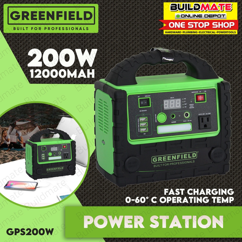 GREENFIELD 200W Portable Power Station Inverter Supply Powerbank ...