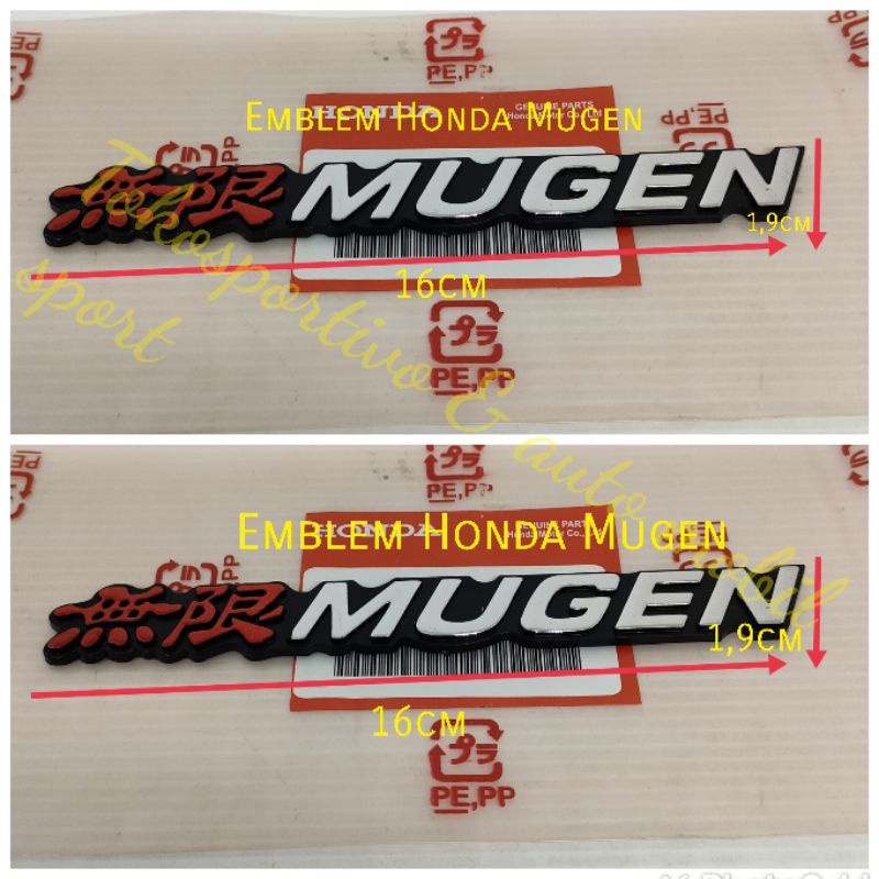 Emblem Logo sticker Emblem Letters on Honda mugen mugen mugen | Shopee ...