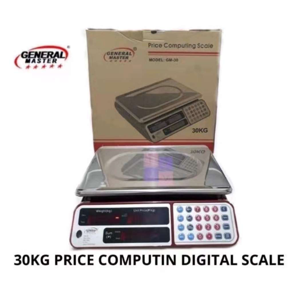 General Master Digital Scale Price Computing 10, 15 and 30 kgs | Shopee ...