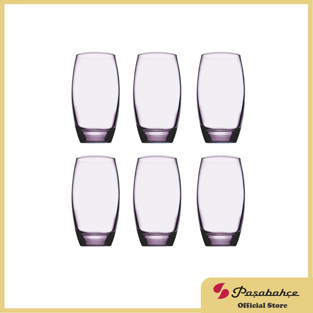 Pasabahce Barrel Long Drink Coloured Glass Purple 495cc 16 1/2oz, Set of 6 (41020PRP) | Shopee ...