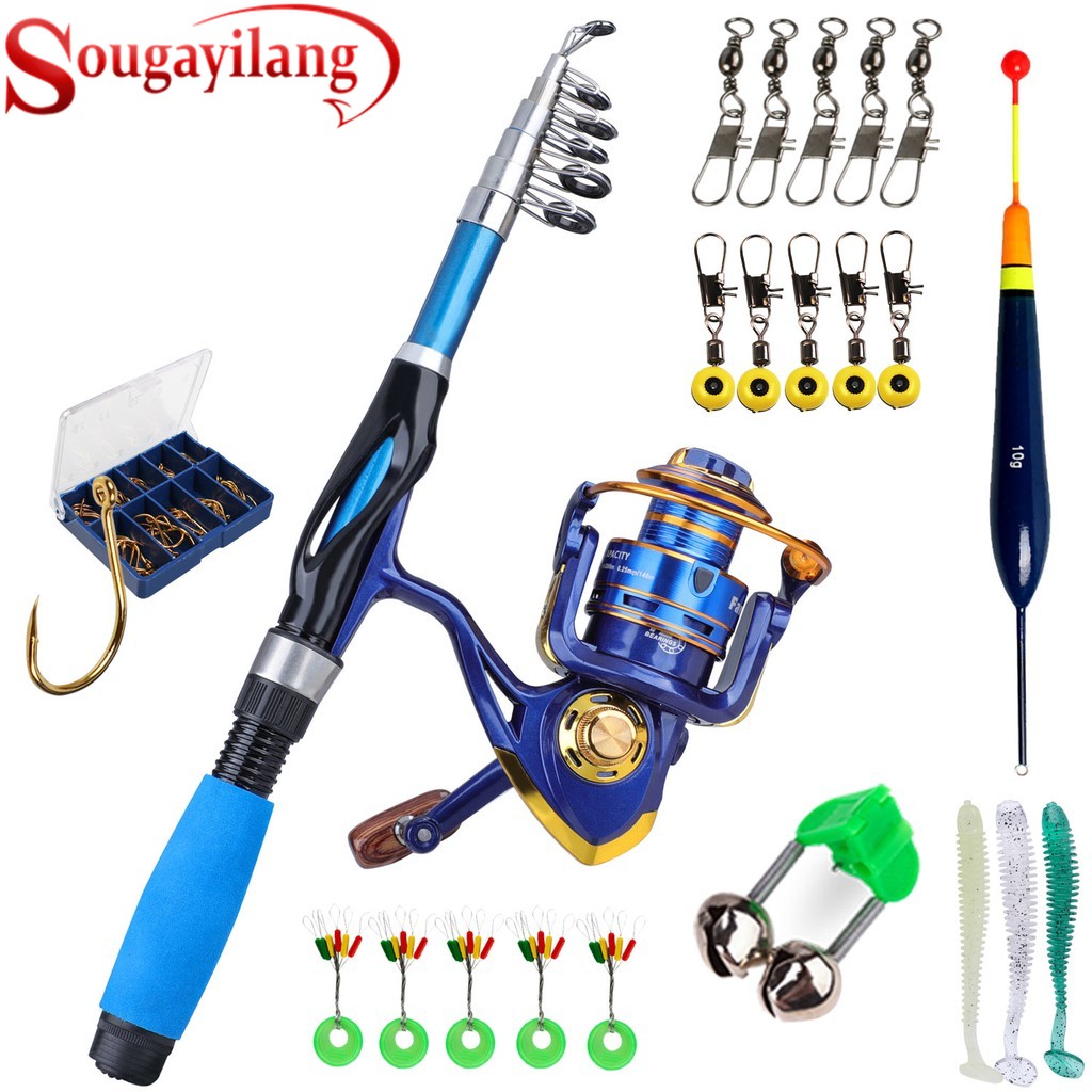 Sougayilang Fishing Rod Combos Ultra Light Rod With Spinning Reels ...