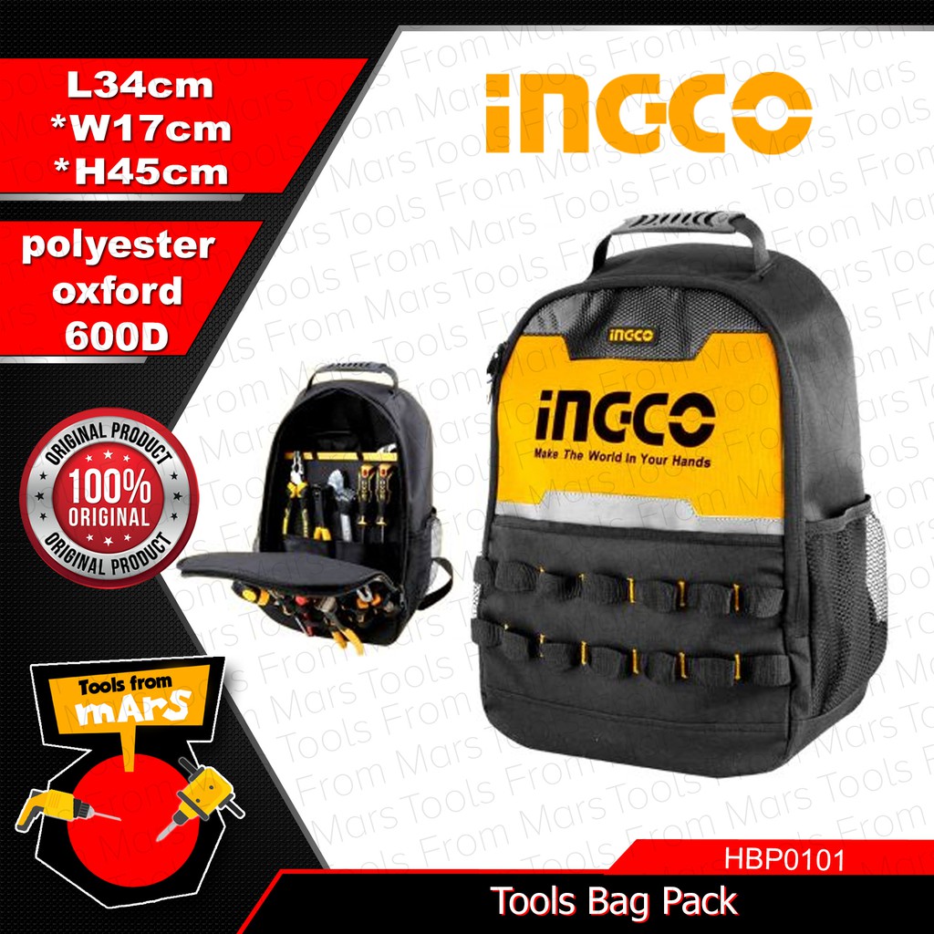 INGCO Tools Bag Pack Tools Storage Organizer HBP0101| HBP01028 TOOLS ...