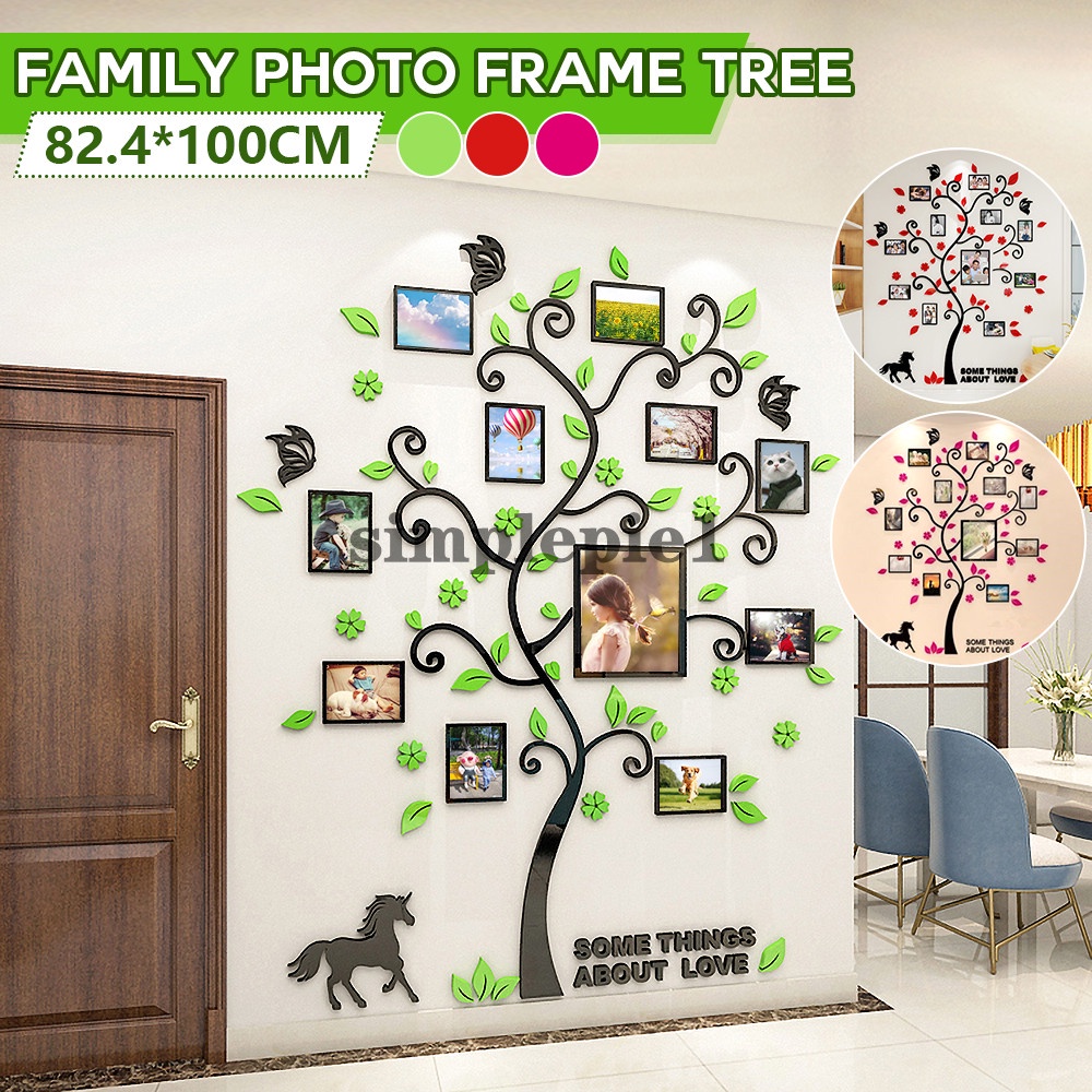 82.4*100cm DIY Removable Family Photo Frame Tree Sticker Room Sticker ...