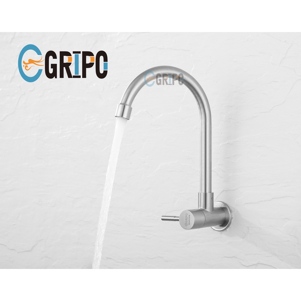 GRIPO 304 stainless wall mount kitchen faucet single cold (GR719 ...