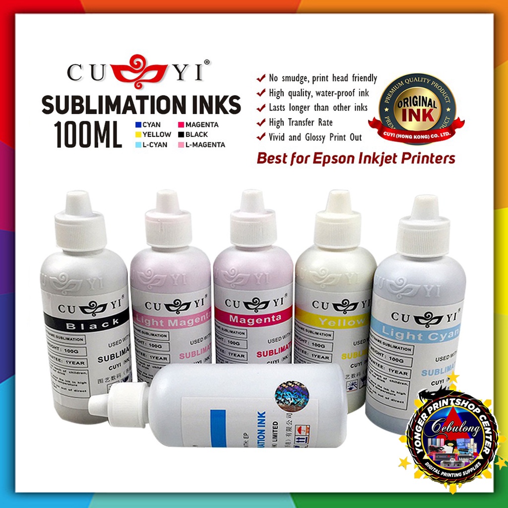 CUYI SUBLIMATION INK 100ml CMYK,L.C,L.M | Shopee Philippines