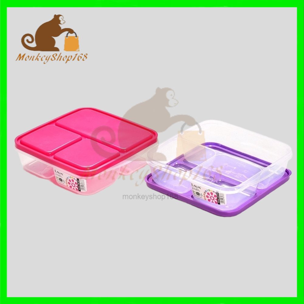 Lunch Box 3 Compartment BPA FREE 1.1L Microwave Freezer Safe/Bekas ...