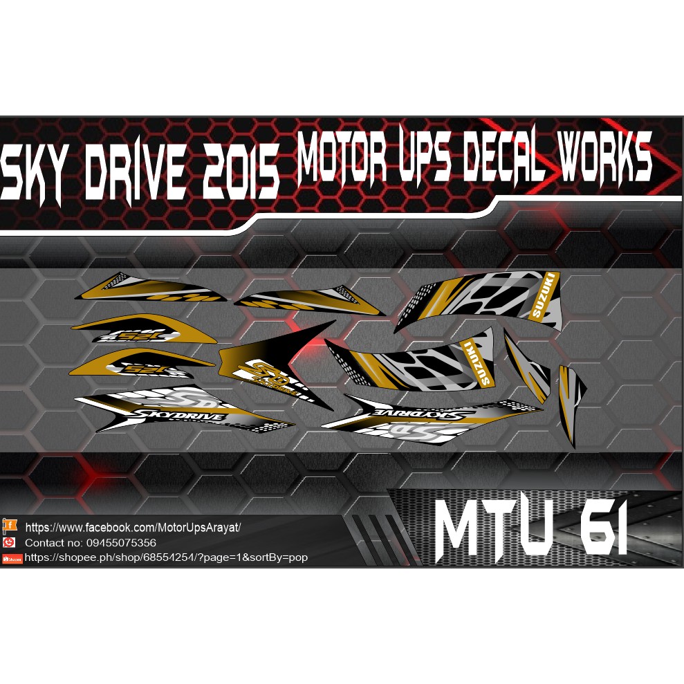 Sky Drive Decals Suzuki 2010-2015 | Shopee Philippines