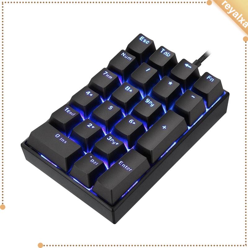 K23 Mini Wired Portable LED Backlit 21-Key Gaming Keypad Numeric Keypad ...