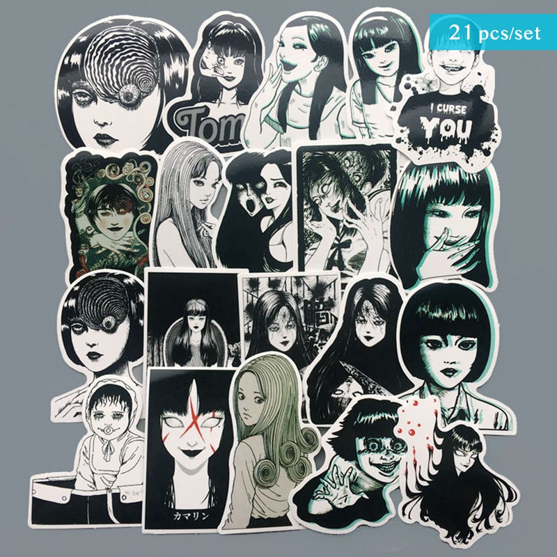 Y&P| 21pcs Japanese Junji Itou - Tomie Graffiti Waterproof Stickers Set ...