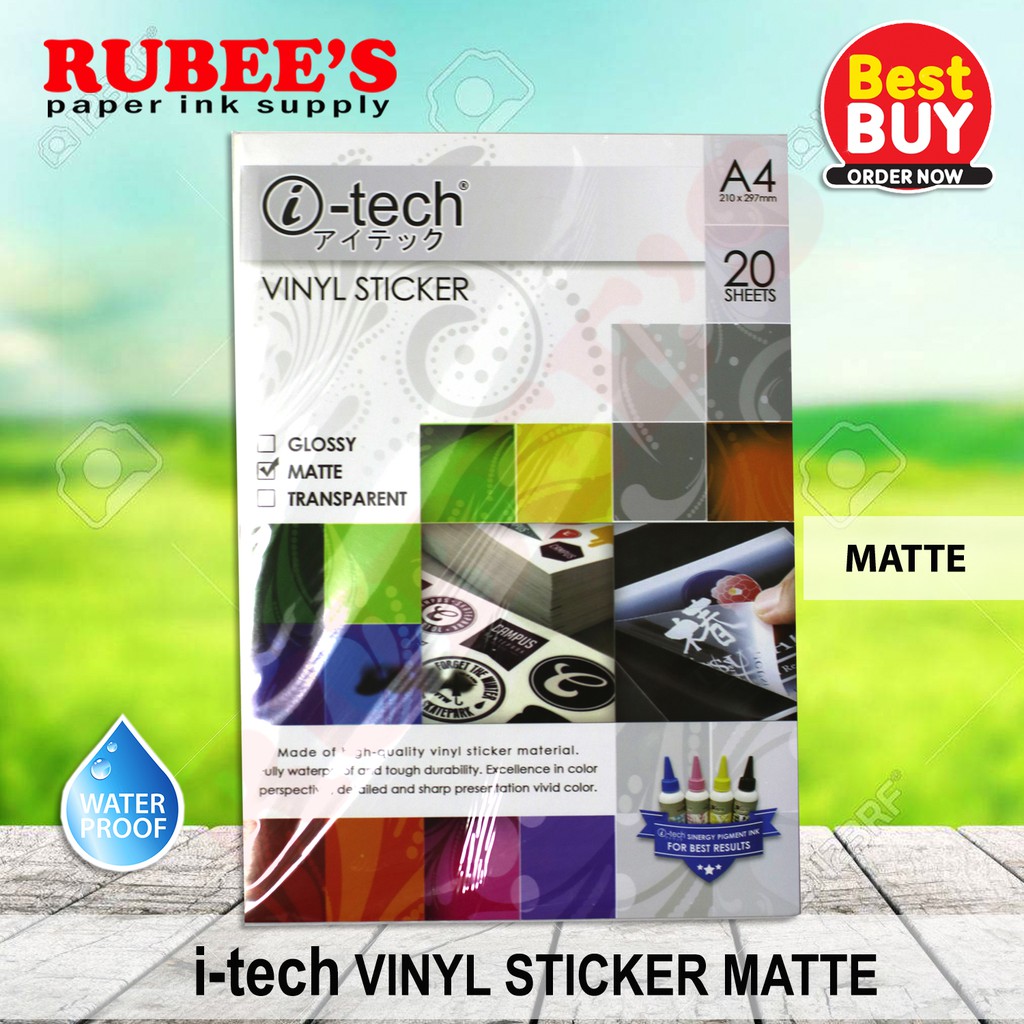 A4 I-TECH PRINTABLE VINYL STICKER MATTE | Shopee Philippines