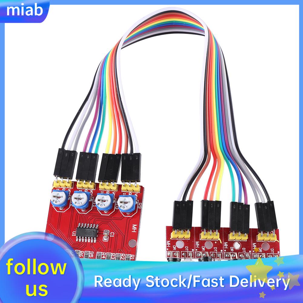 Maib 4-Channel Infrared IR Line Track Follower Sensor Module Obstacle ...