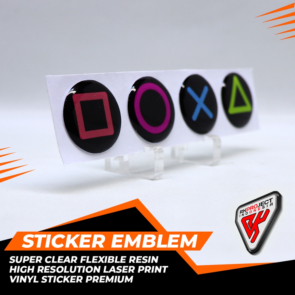 Playstation BUTTON V2 Sticker Embossed Flexible Resin Emblem | Shopee ...