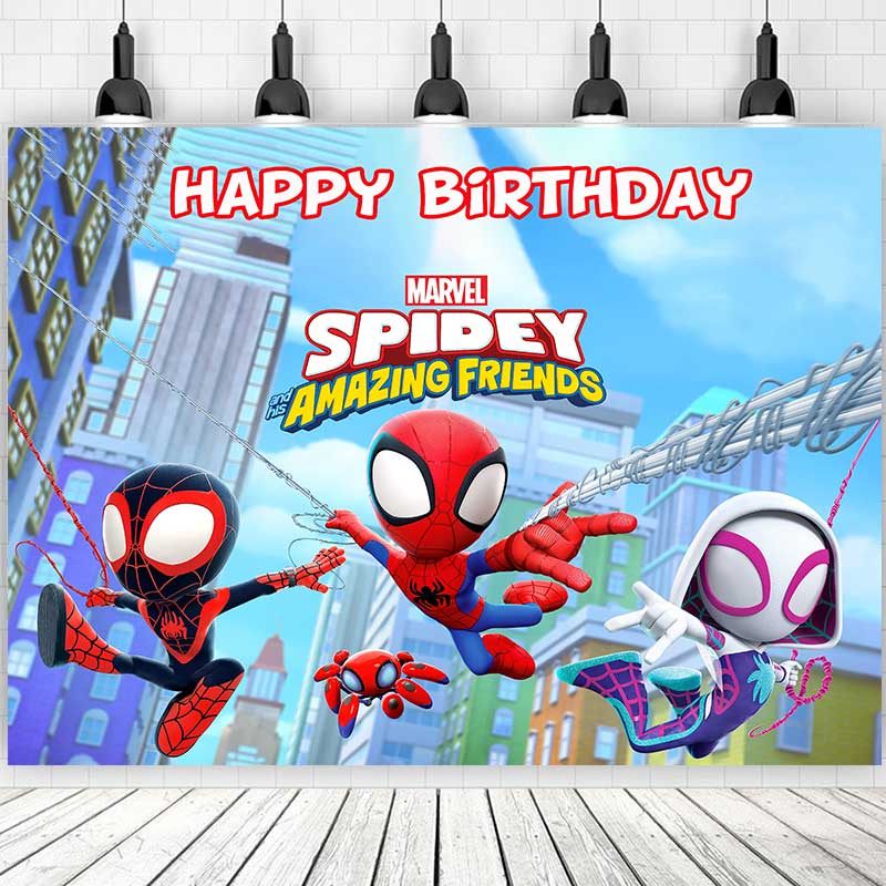 Bbay Spider Man For Boys Superheros Birthday Backdrop Photography Baby ...