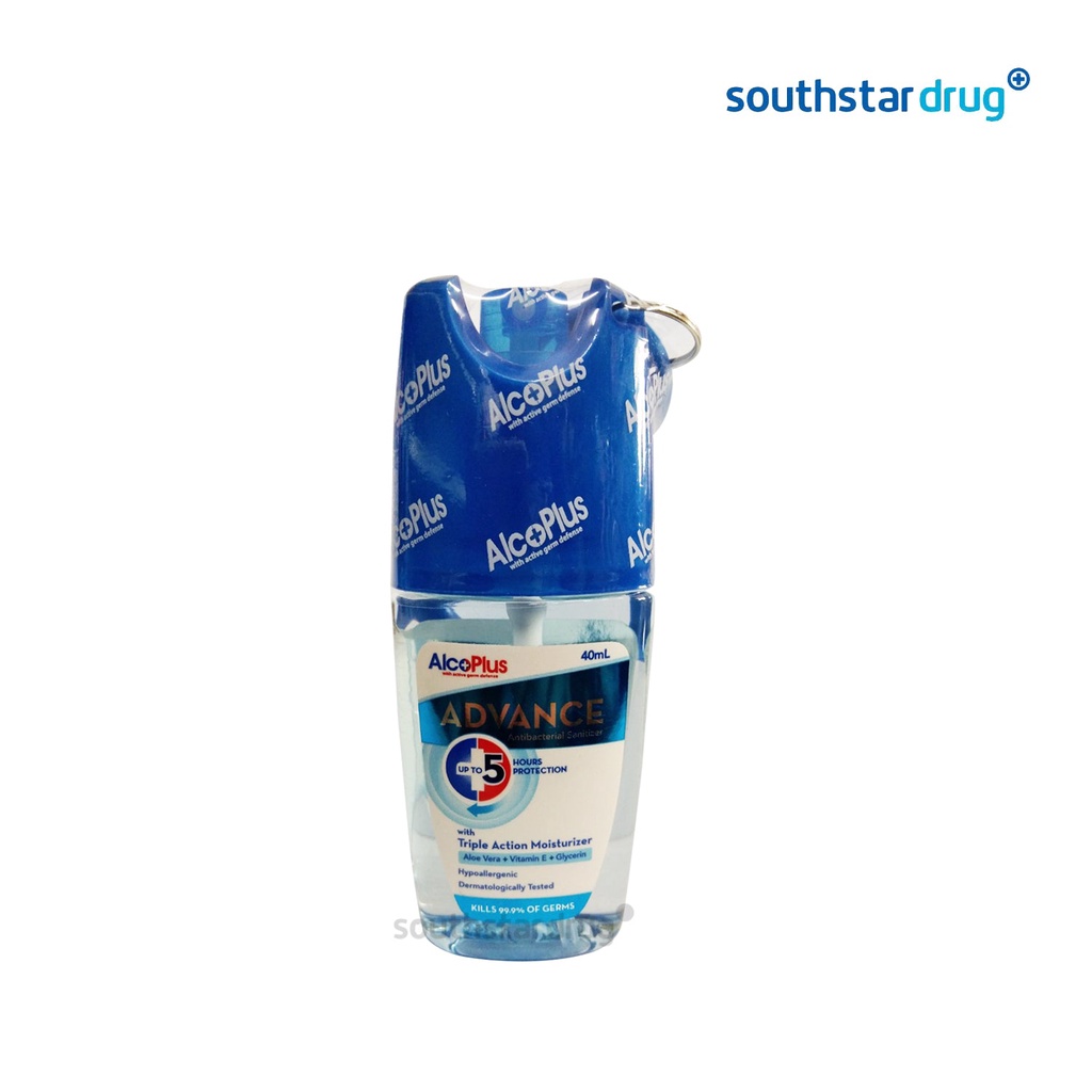 Alcoplus Advance Antibacterial Sanitizer Triple Action 40 ml | Shopee ...